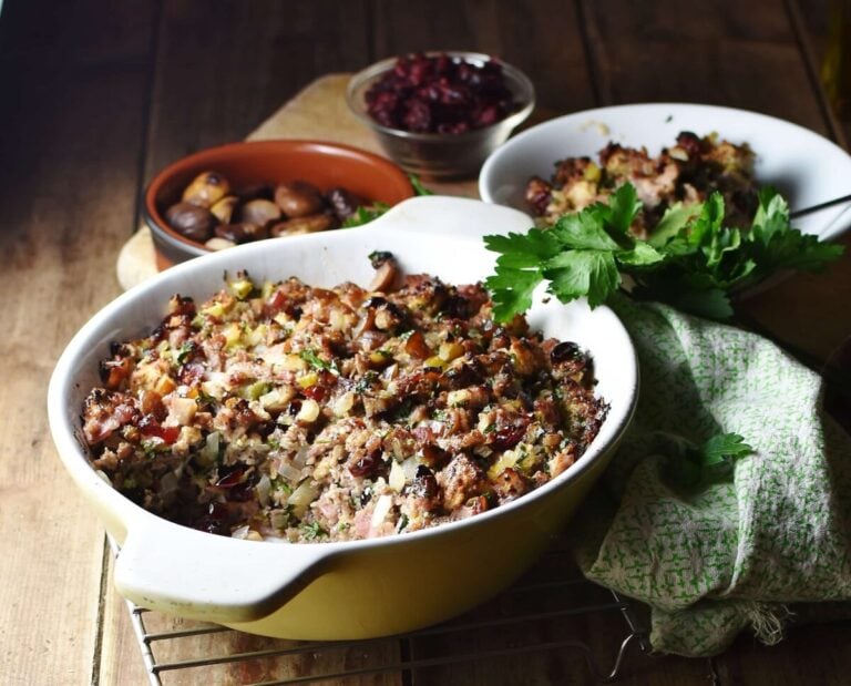 Ground Meat Stuffing with Turkey and Bacon - Everyday Healthy Recipes