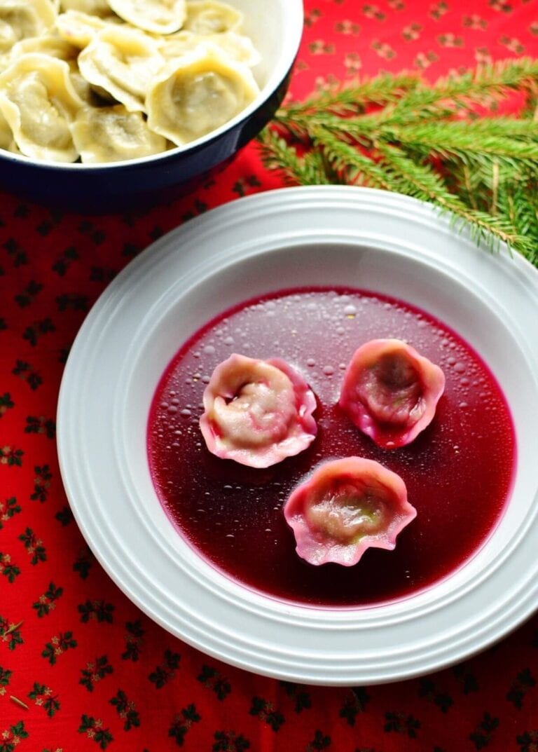 Polish Porcini Mushroom Dumplings (Uszka) - Everyday Healthy Recipes