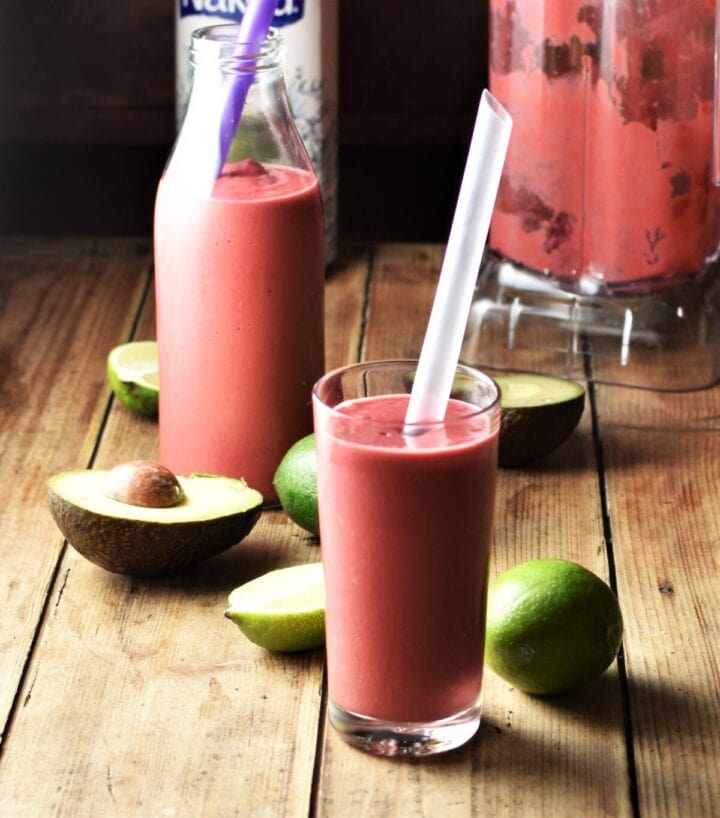 Raspberry Avocado Lime Smoothie - Everyday Healthy Recipes