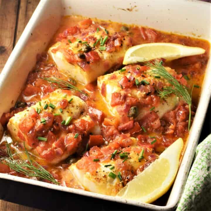 Baked Cod in Tomato Sauce - Everyday Healthy Recipes