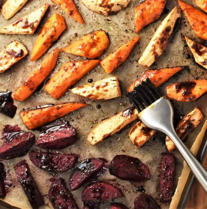 Balsamic Roasted Root Vegetables - Everyday Healthy Recipes