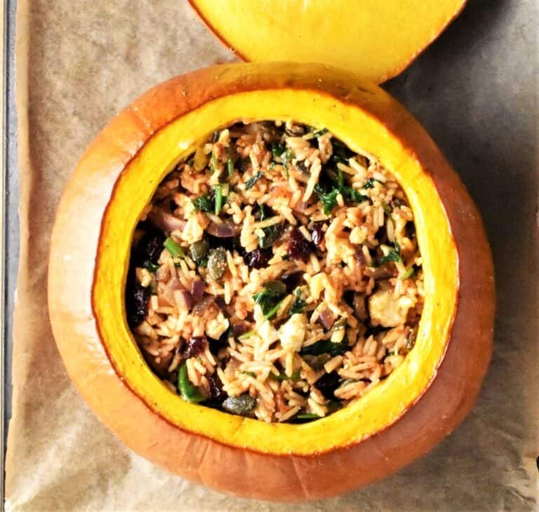 Stuffed Pumpkin (Vegetarian) - Everyday Healthy Recipes