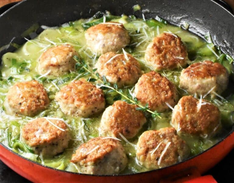 Chicken Meatballs in Leek Sauce - Everyday Healthy Recipes