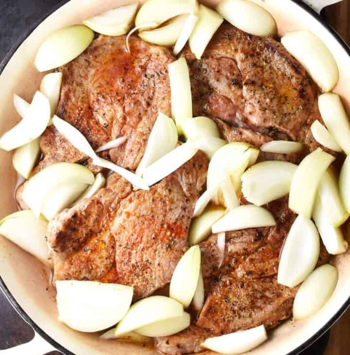 Braised Pork Shoulder Steaks (Polish Style) - Everyday Healthy Recipes